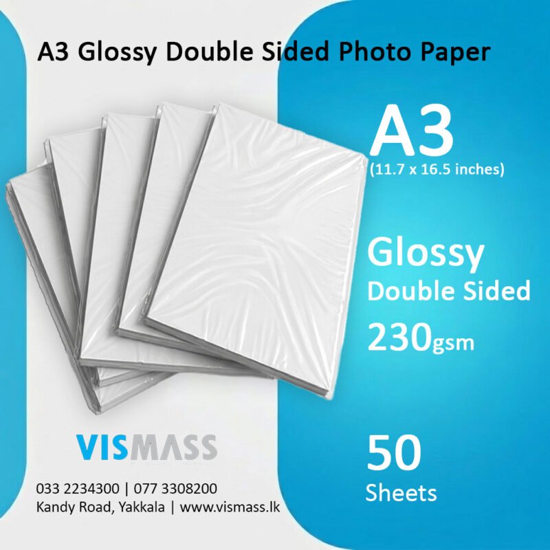 A3 Glossy Double Sided Photo Paper – 230gsm